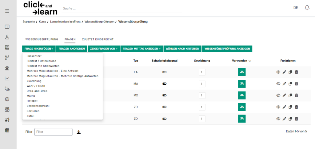 eFront Basic: Scalable LMS for Companies - clickandlearn
